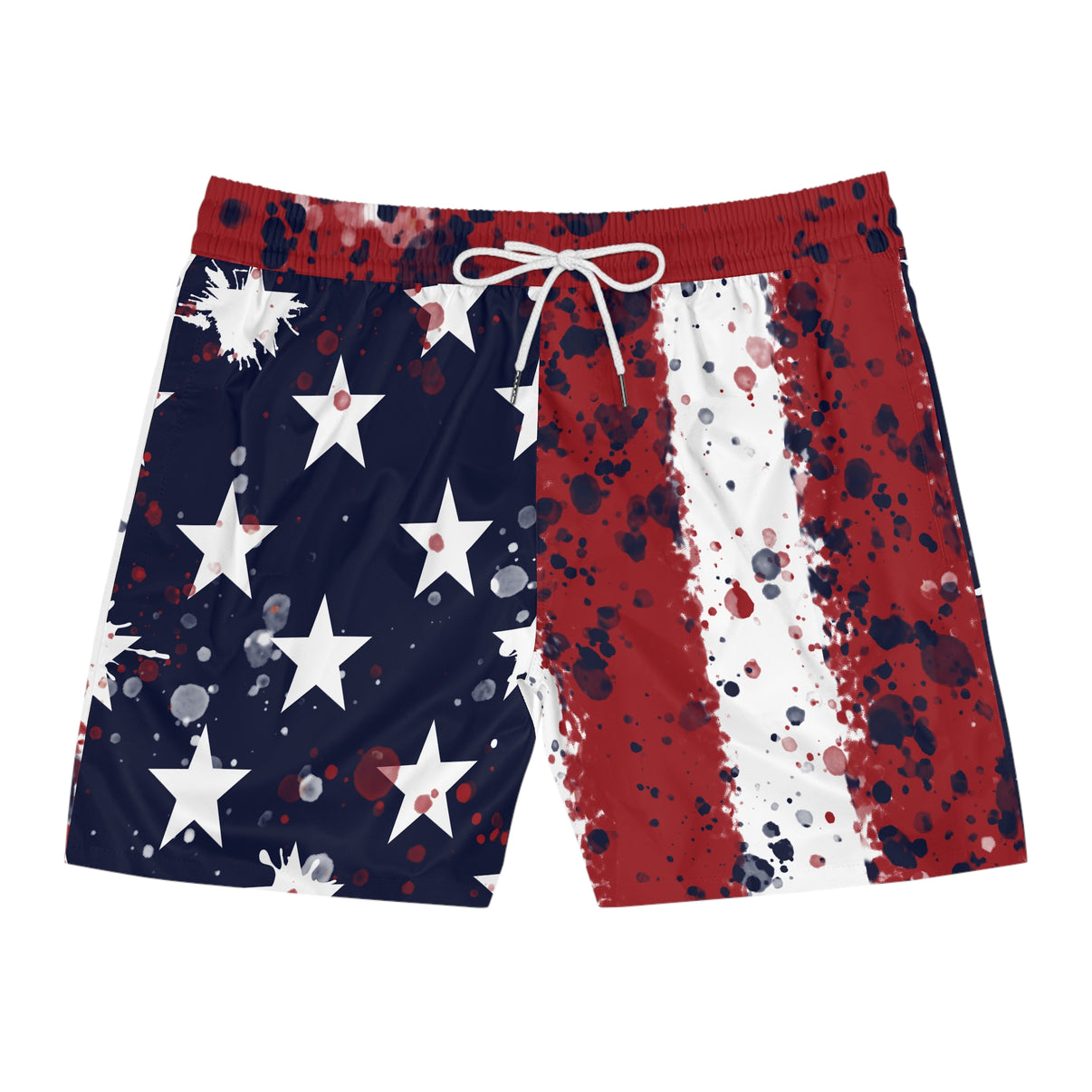 Battered American Flag Swim Trunks by Aloha Ranger